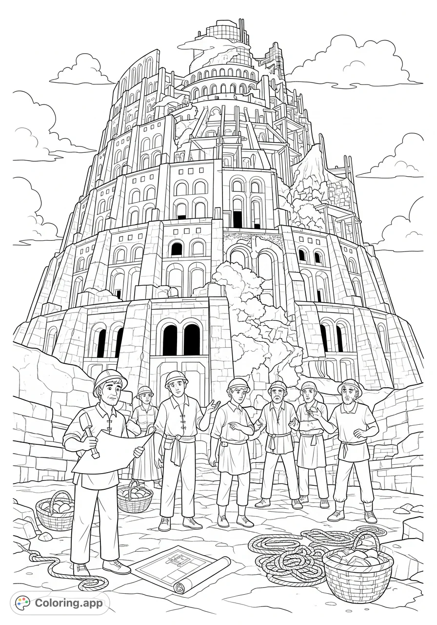 Babel's Frozen Construction Halt - Coloring.app