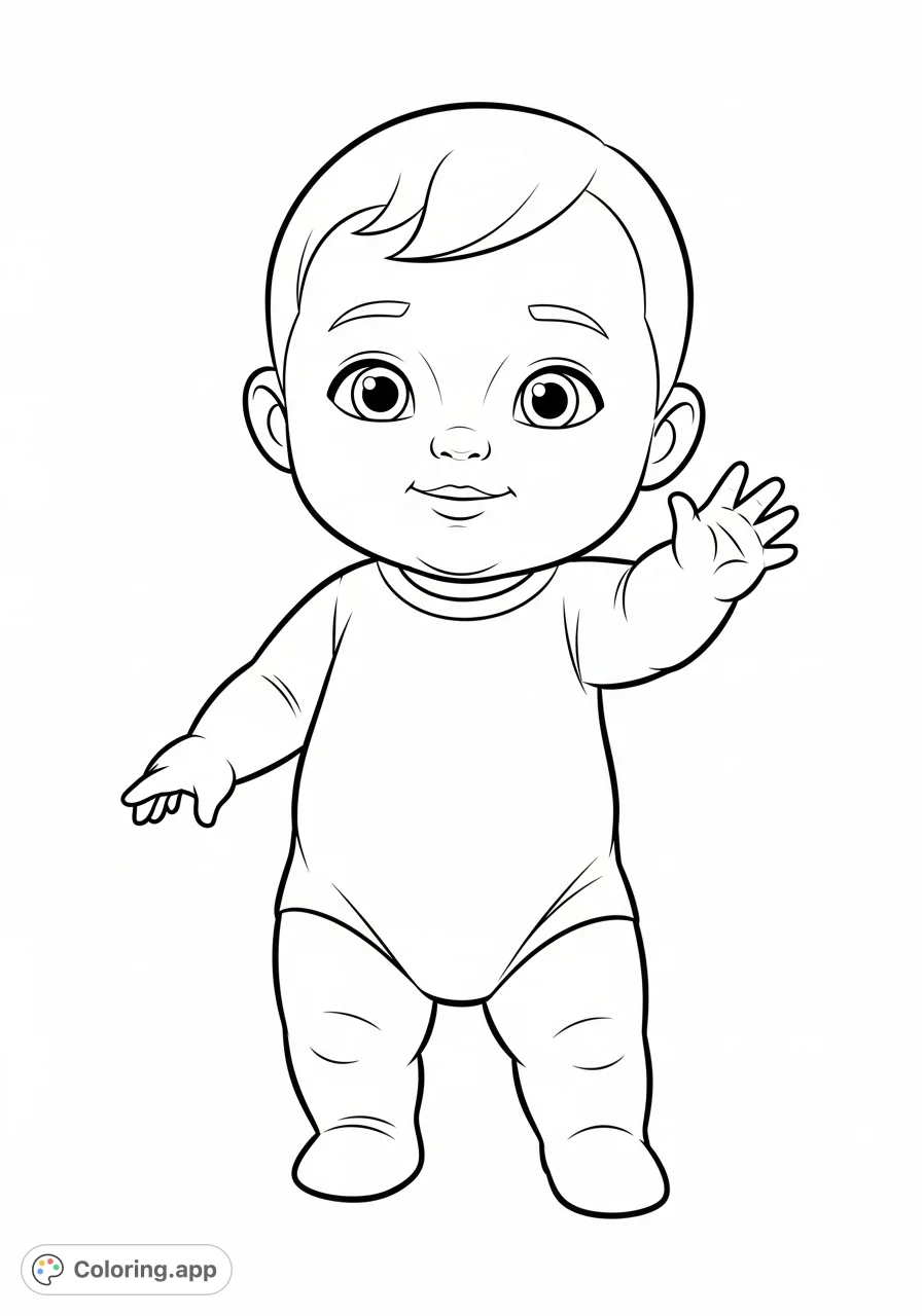 Nathan Toddler Character Sheet - Coloring.app