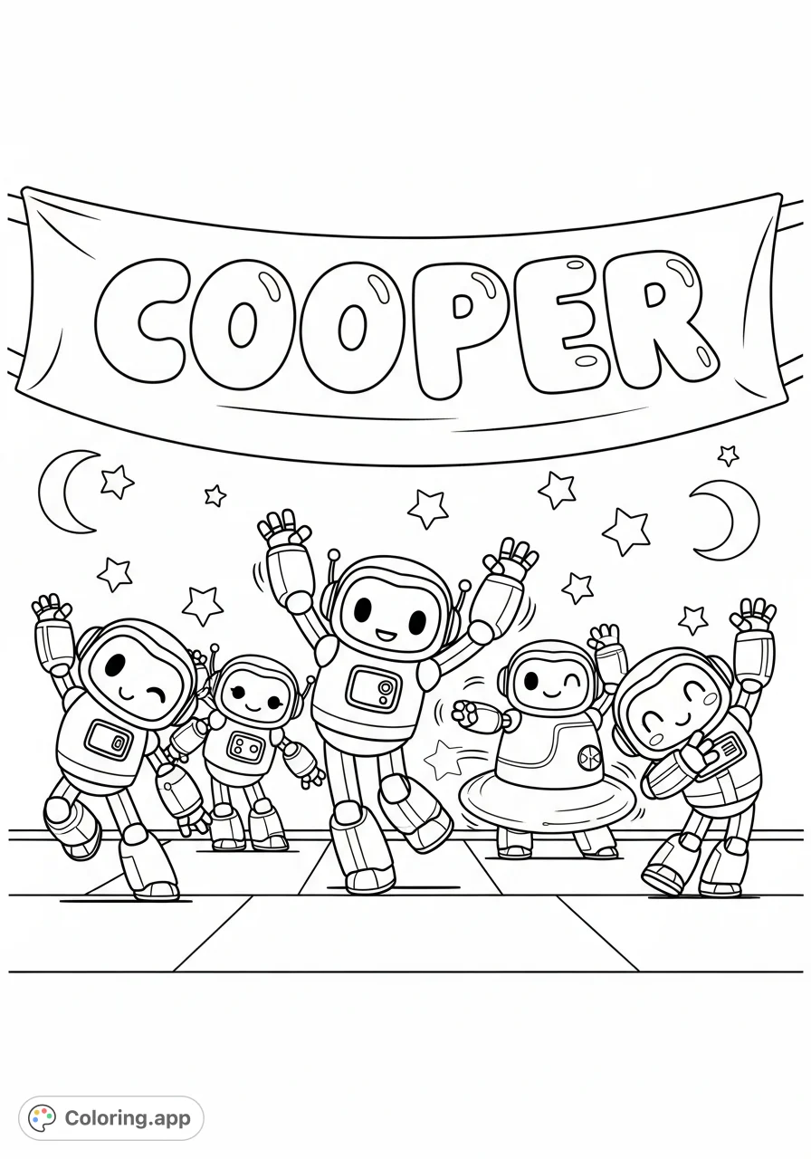 Astro Bot Dance Party - Coloring.app