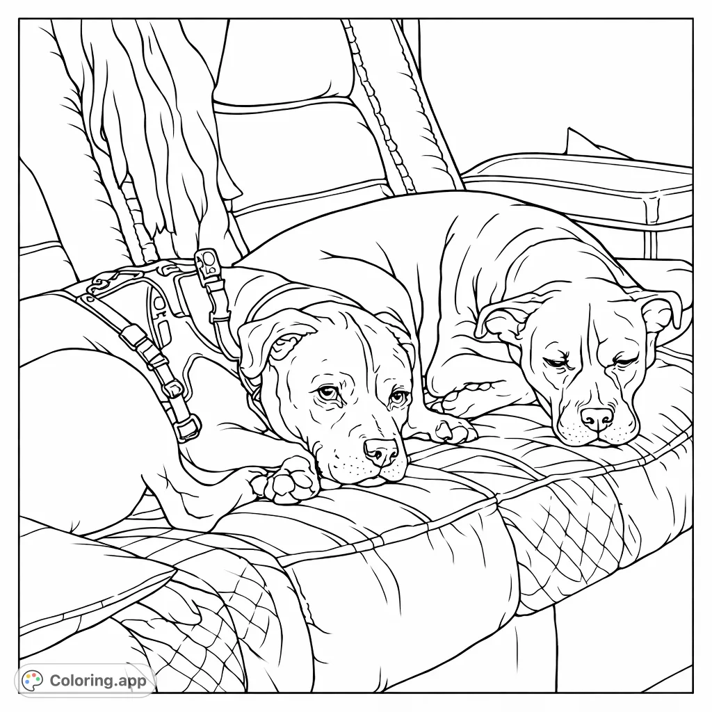 Cozy Canine Companions - Coloring.app