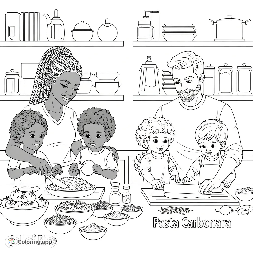 Community Kitchen Culinary Scene - Coloring.app