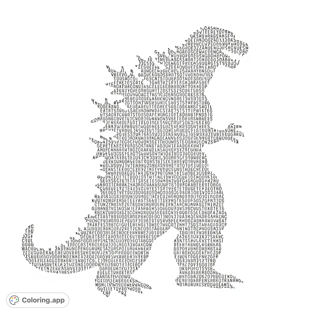 Godzilla Typographic Grid - Coloring.app