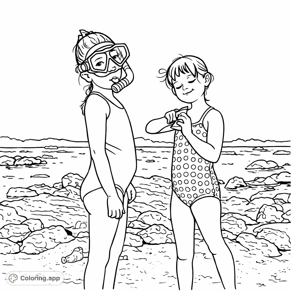 Kids Beach Day Fun - Coloring.app