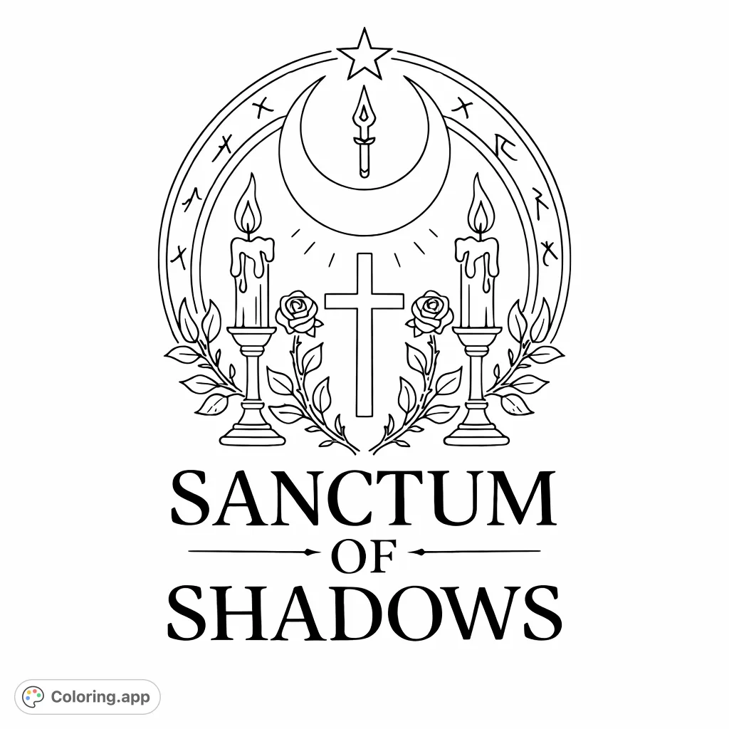 Mystic Crescent Emblem - Coloring.app