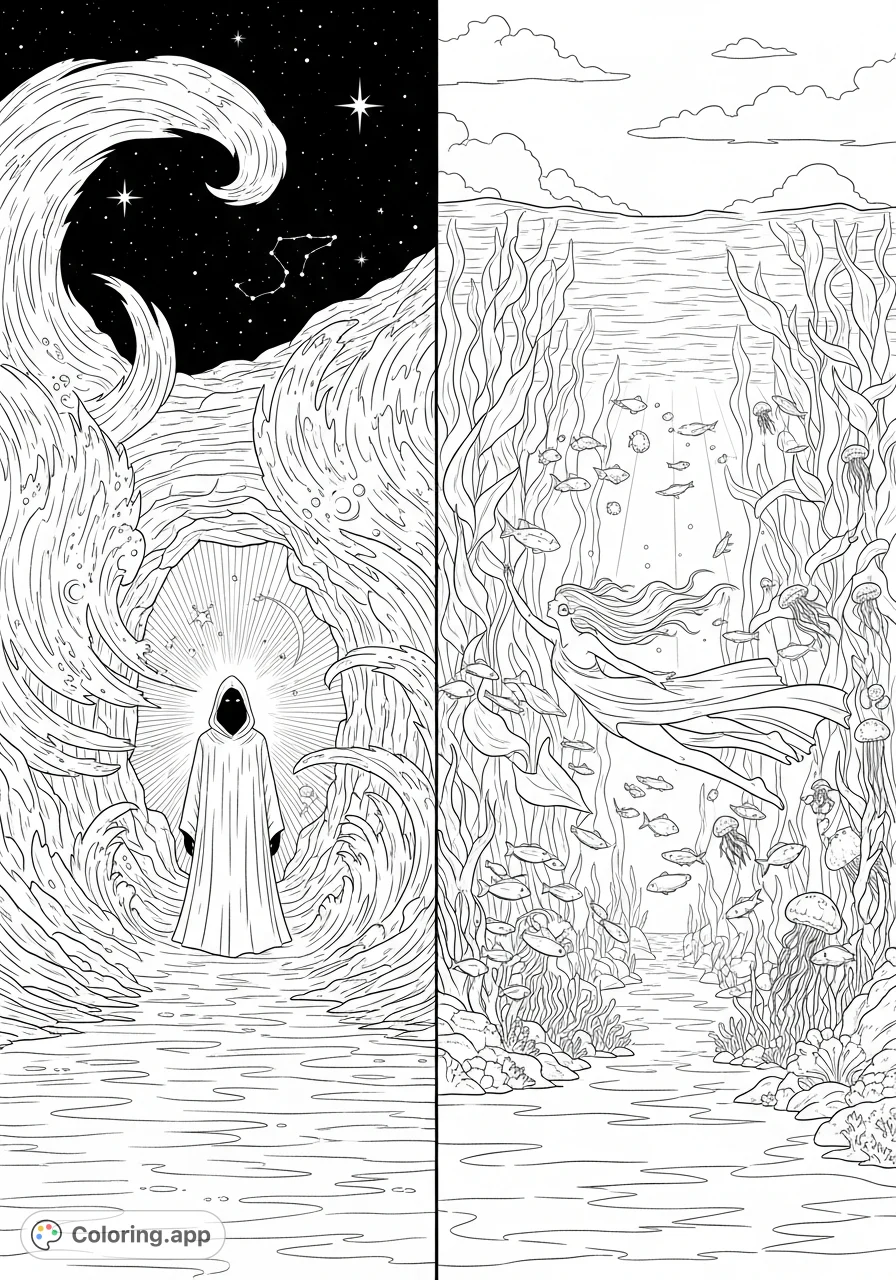 Mysteries of the Deep Grotto - Coloring.app