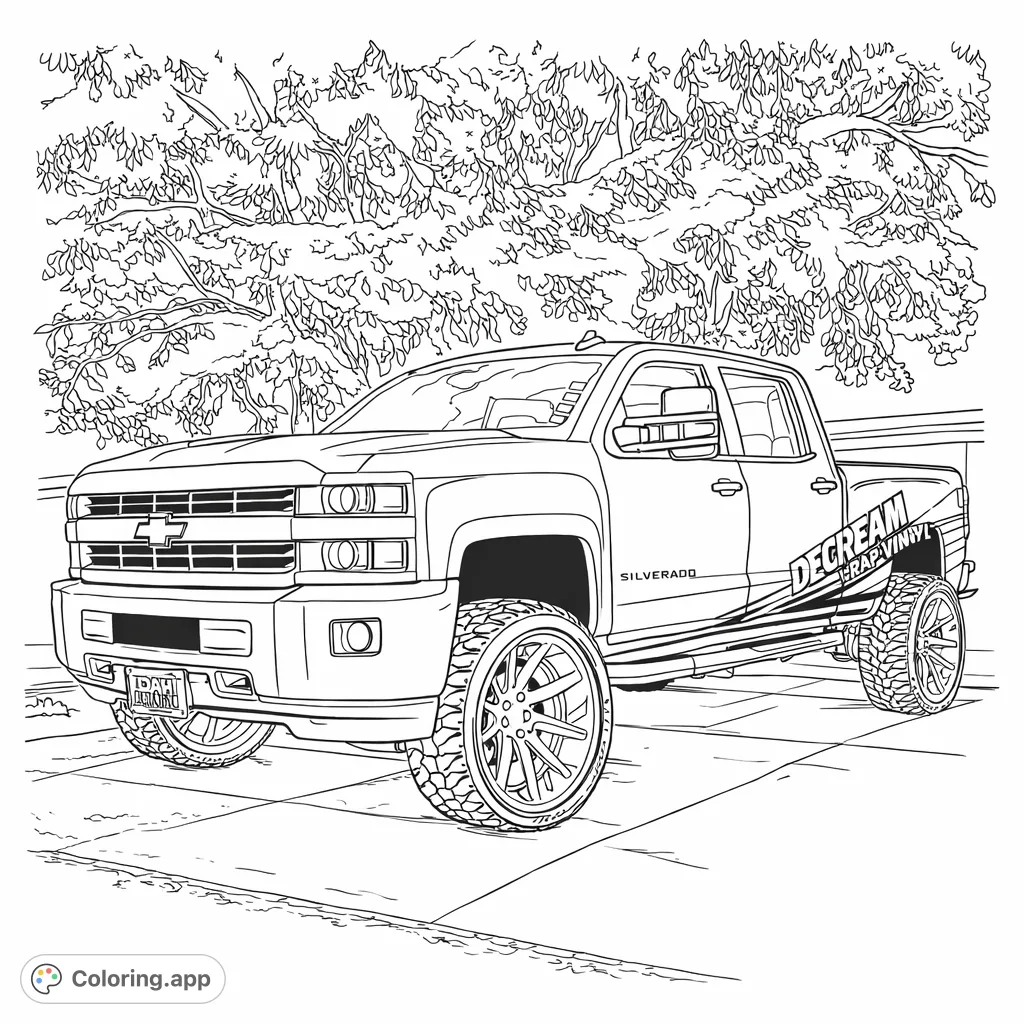 Customized Pickup Truck Power - Coloring.app