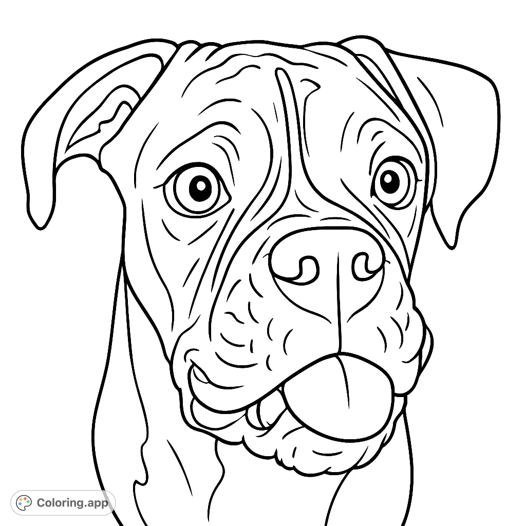 boxer dog coloring pages printable