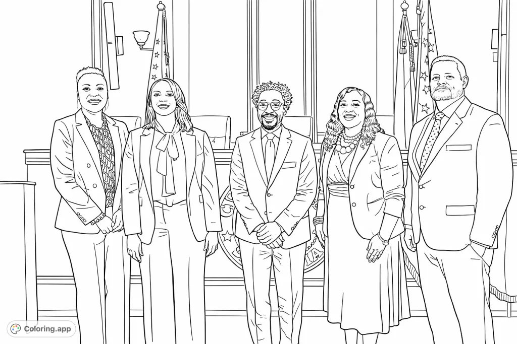 Community Leaders Portrait - Coloring.app
