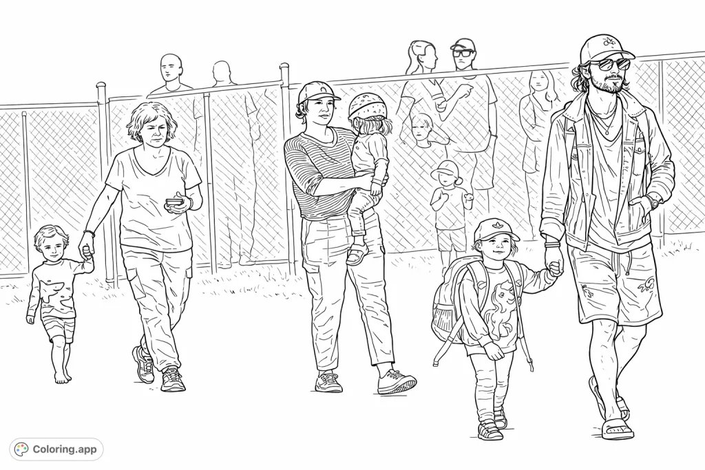 Community Park Walk - Coloring.app