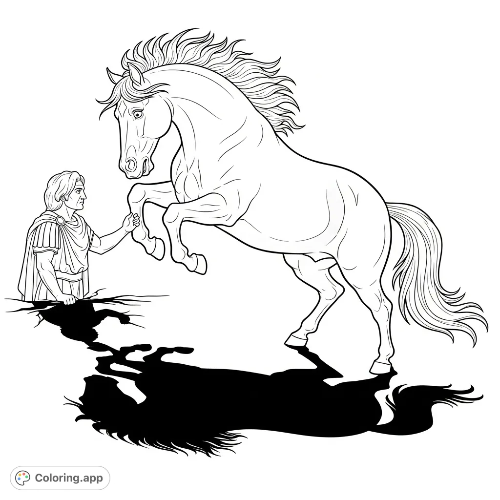 Dynamic Horse and Shadow - Coloring.app