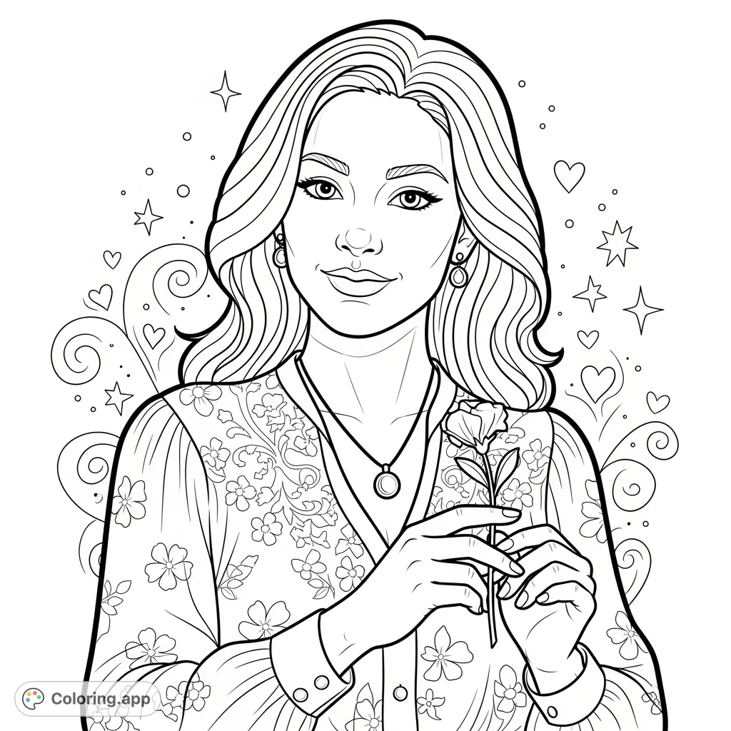 Desiree Dawn Contreras Portrait - Coloring.app