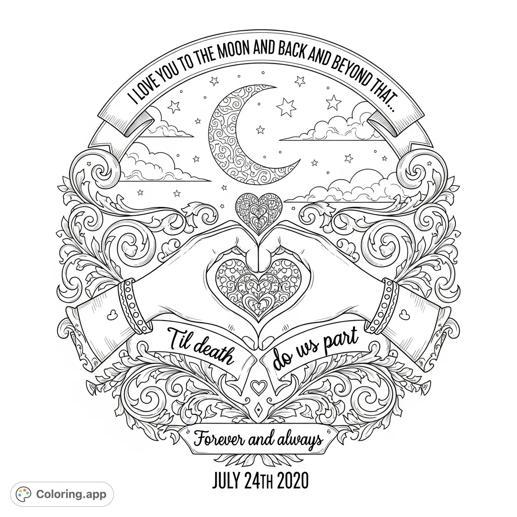 Eternal Love Vows - Coloring.app