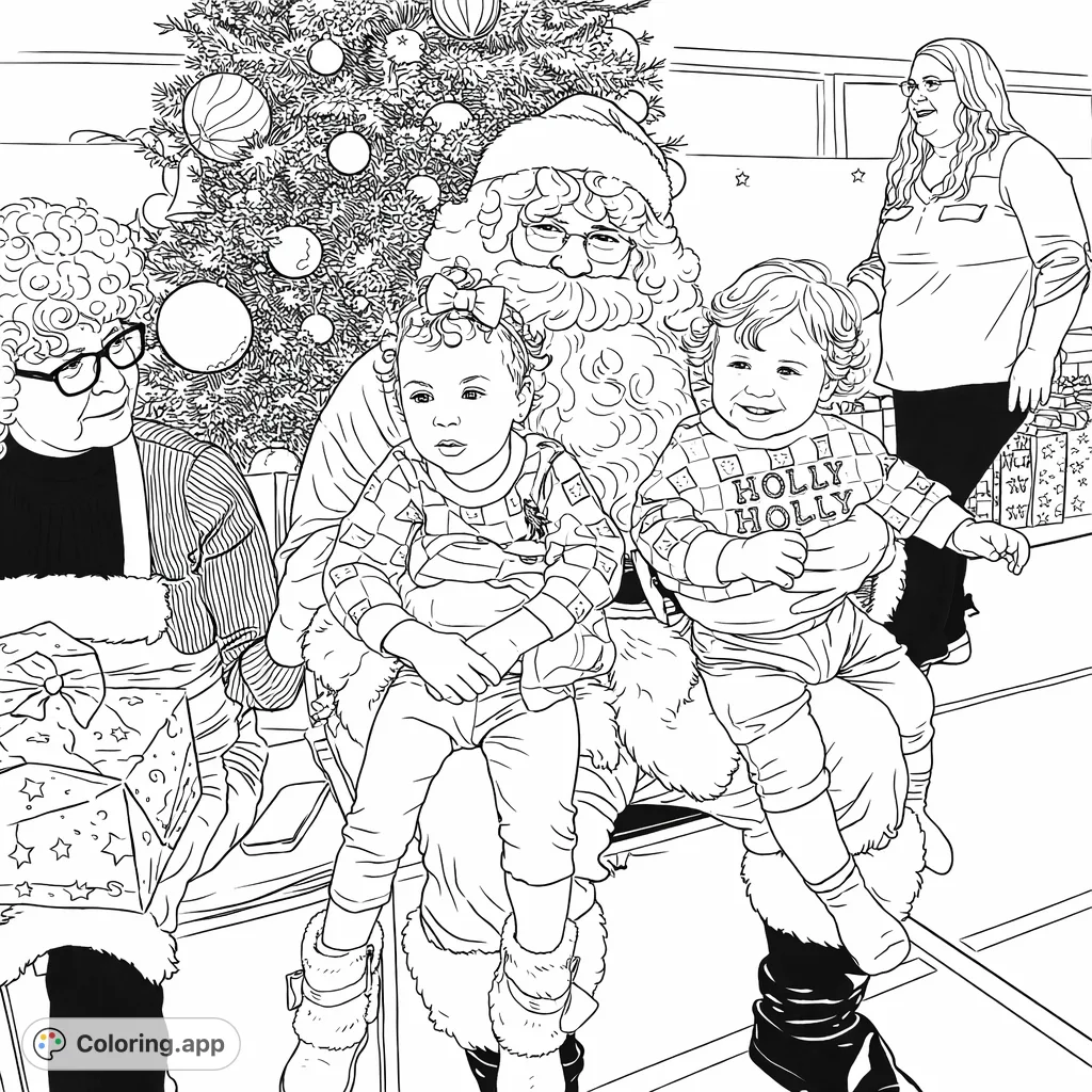 Santa Claus Holiday Visit - Coloring.app