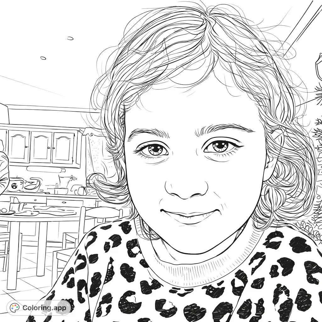 Sweet Child Portrait - Coloring.app