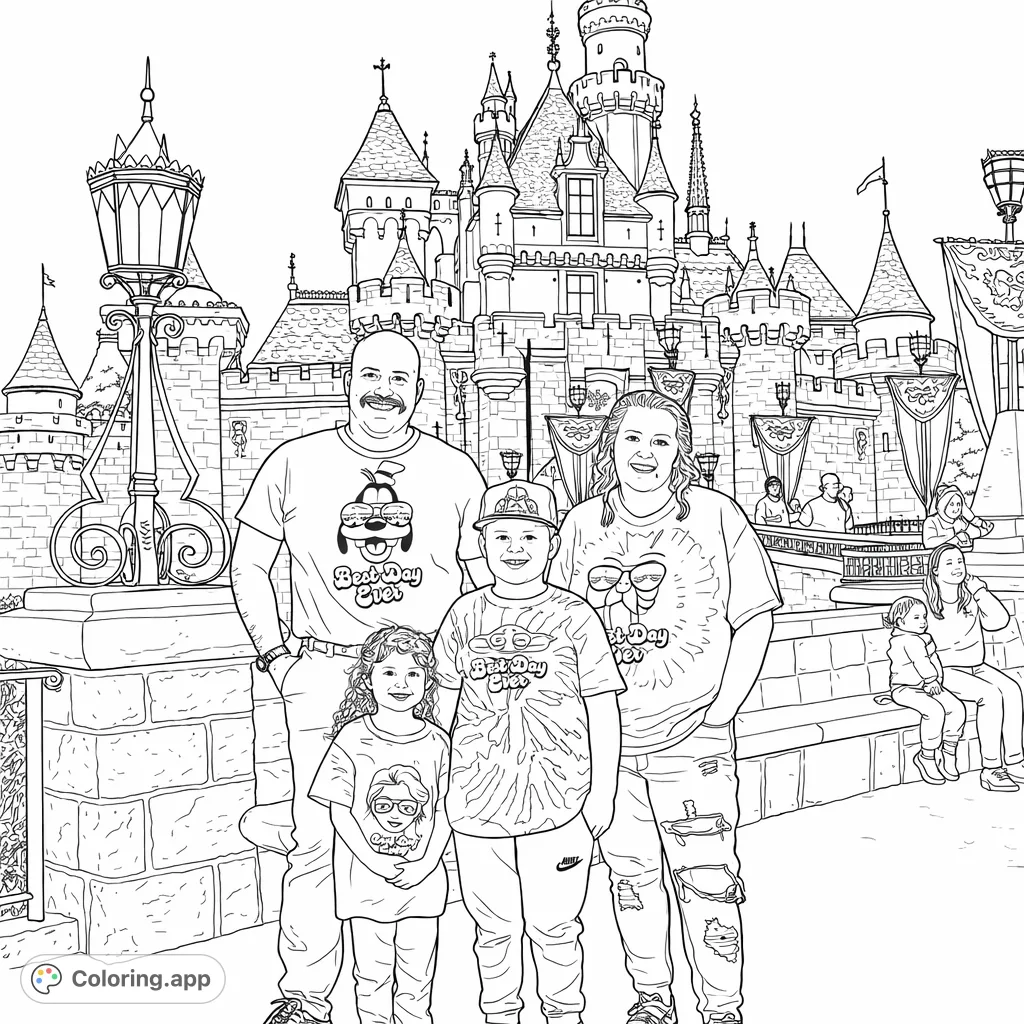 Fairytale Castle Family Adventure - Coloring.app