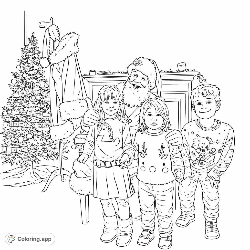 Santa's Holiday Visit - Coloring.app