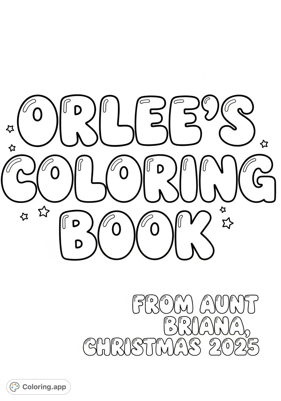 Orlee's Personalized Bubble Letters - Coloring.app