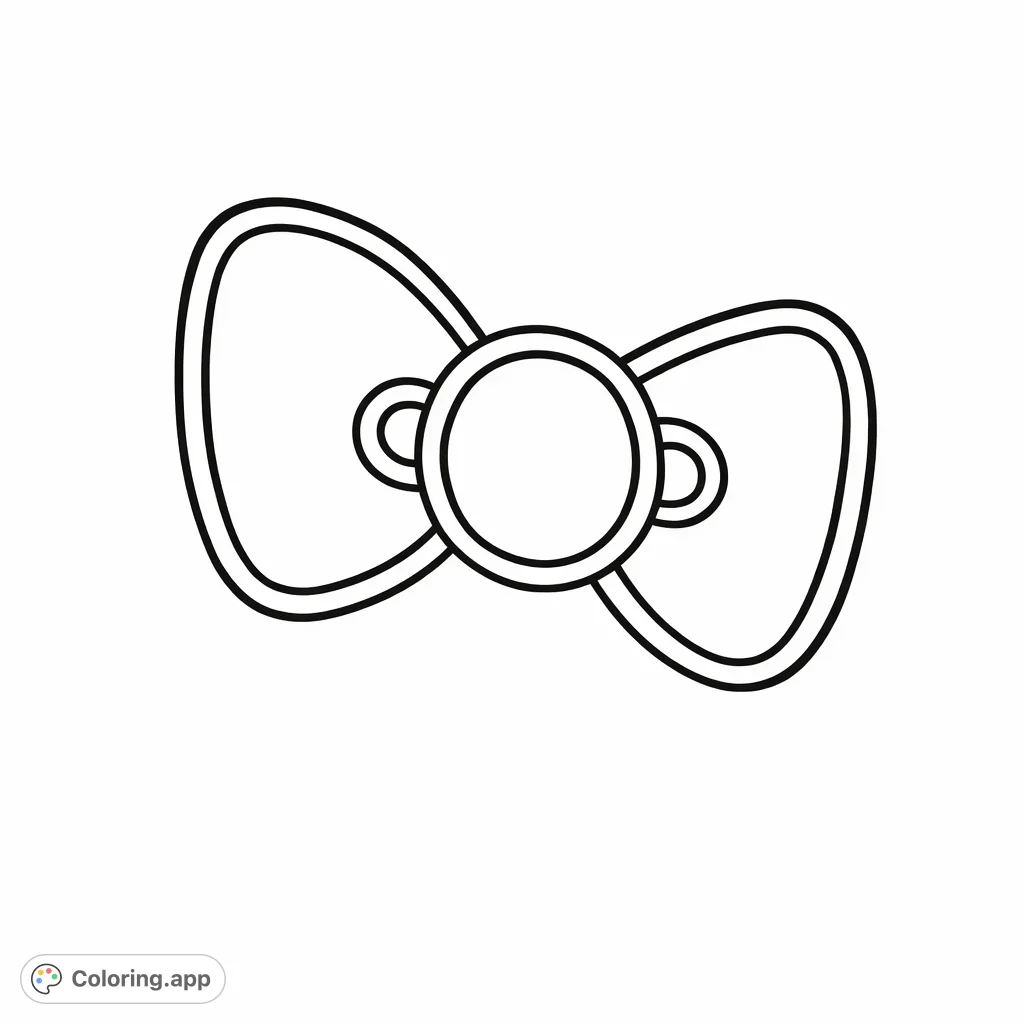 Charming Decorative Bow - Coloring.app