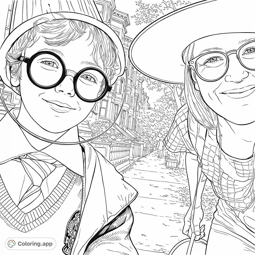 Young Wizard's City Adventure - Coloring.app