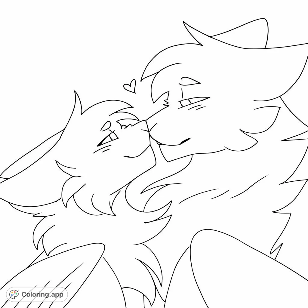 Affectionate Furry Friends - Coloring.app