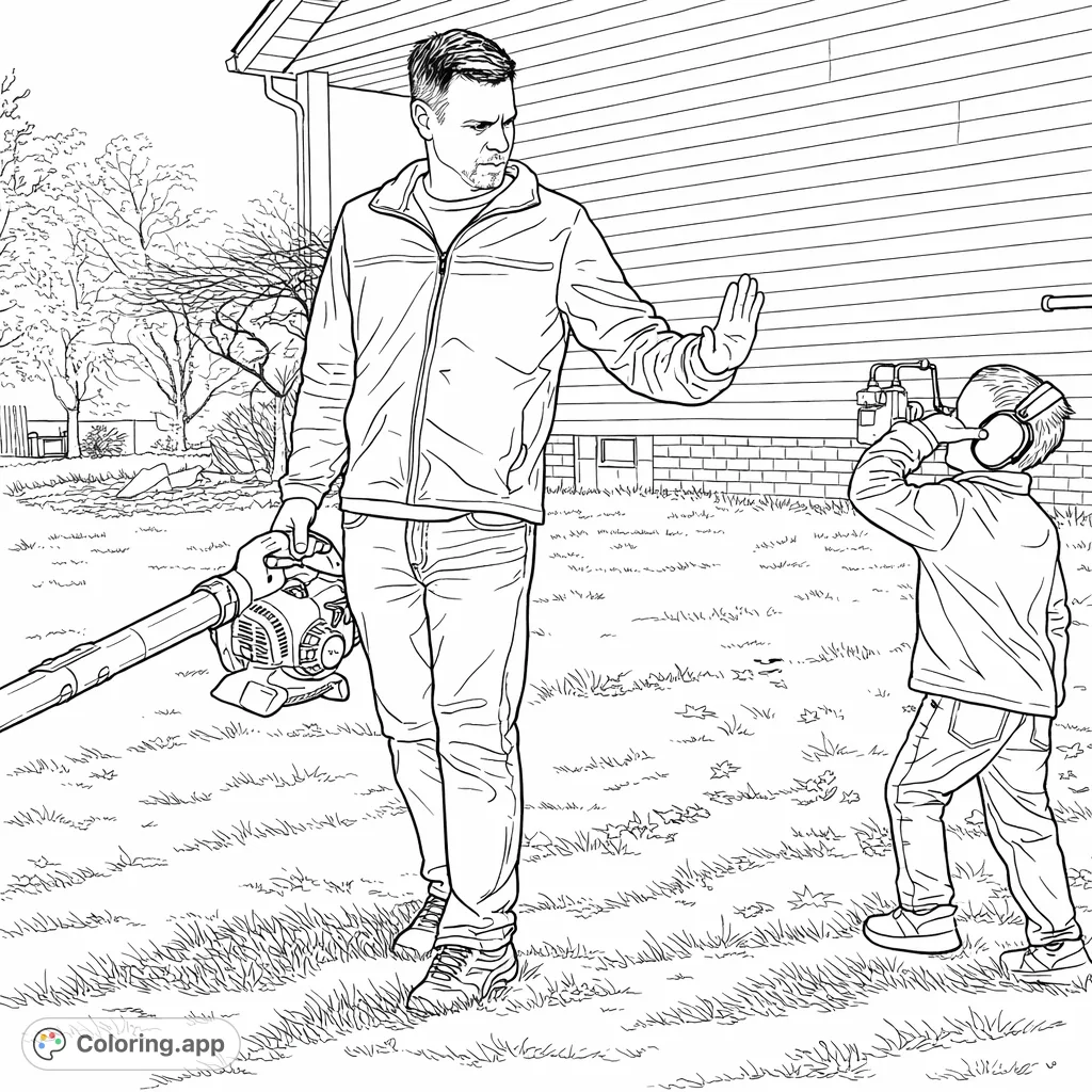 Yard Work Safety Lesson - Coloring.app