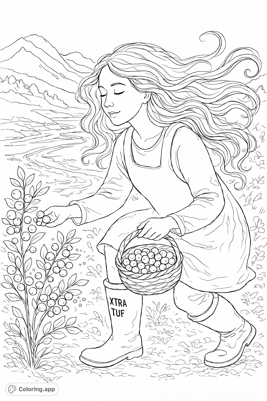 Whimsical Berry Harvest - Coloring.app