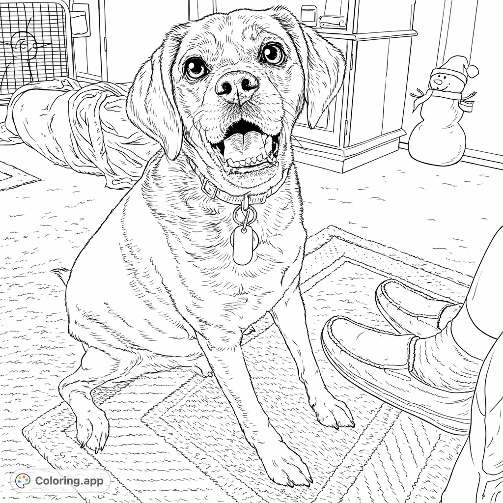 Expressive Dog Companion - Coloring.app
