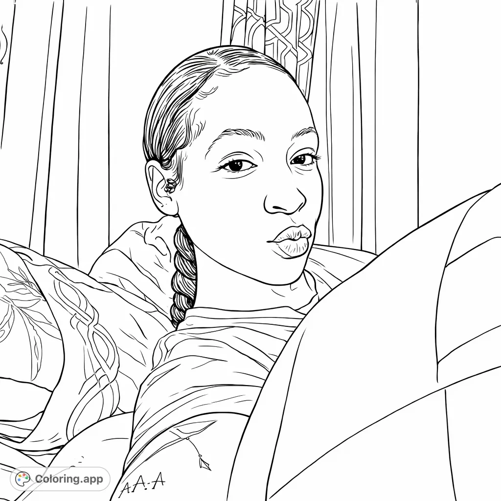 Expressive Casual Portrait - Coloring.app