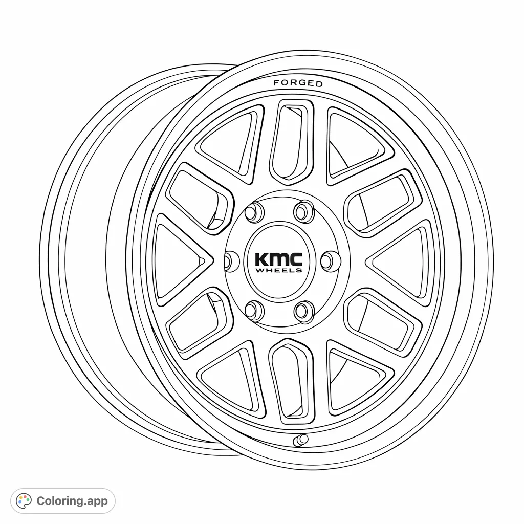 Automotive Performance Wheel - Coloring.app