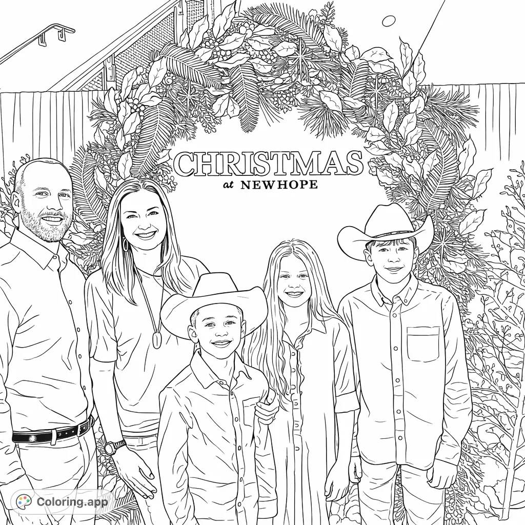 Family Holiday Gathering - Coloring.app