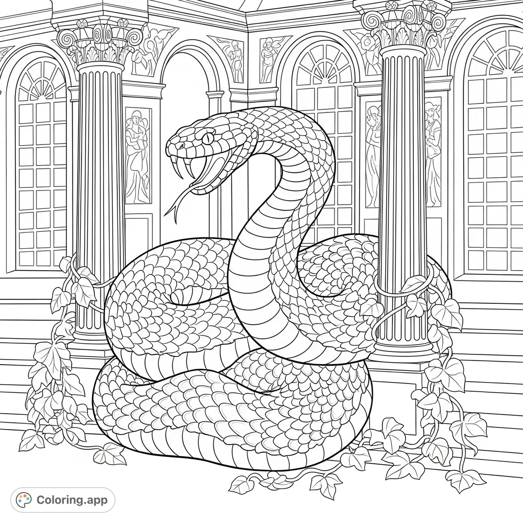 Altruismo Striking Snake - Coloring.app