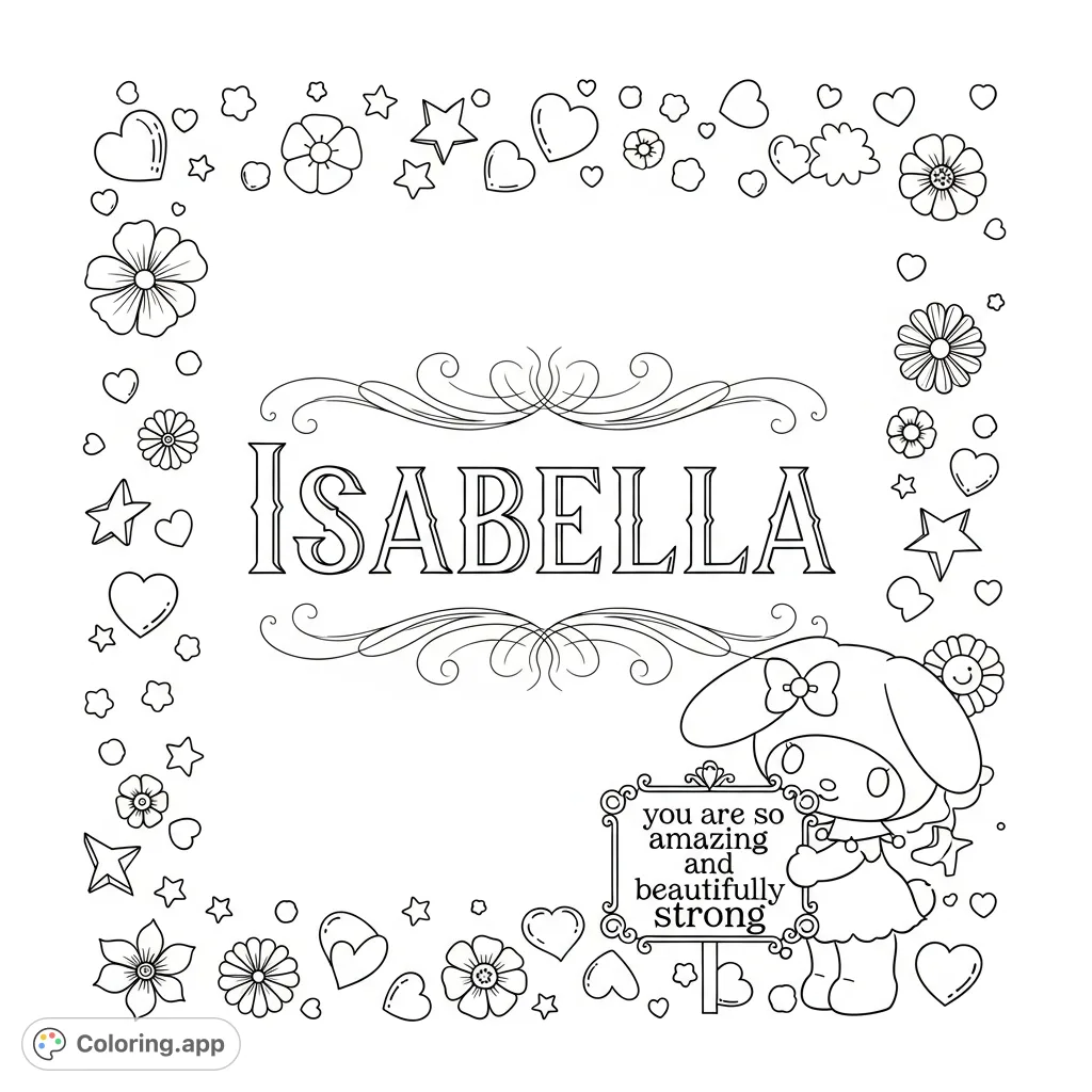 Isabella My Melody Celebration - Coloring.app