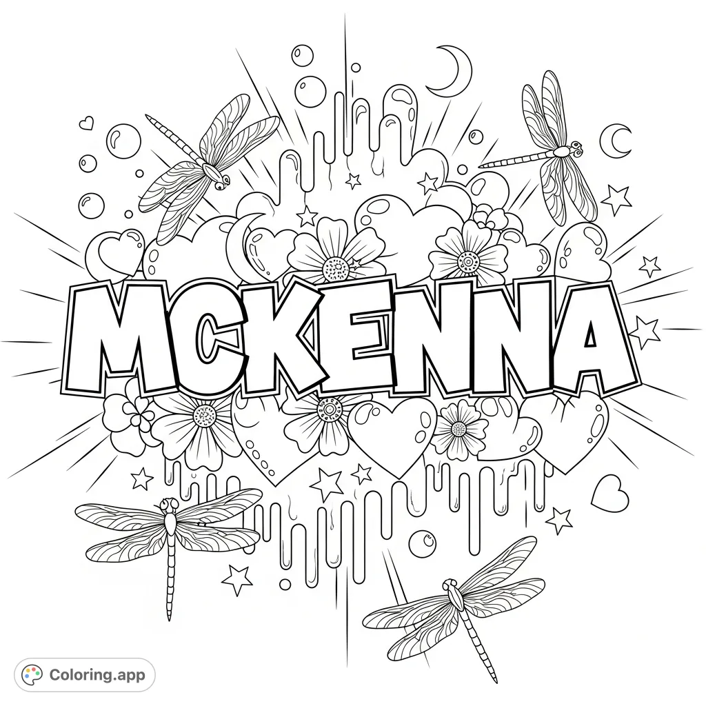 MCKENNA Graffiti Floral Art - Coloring.app