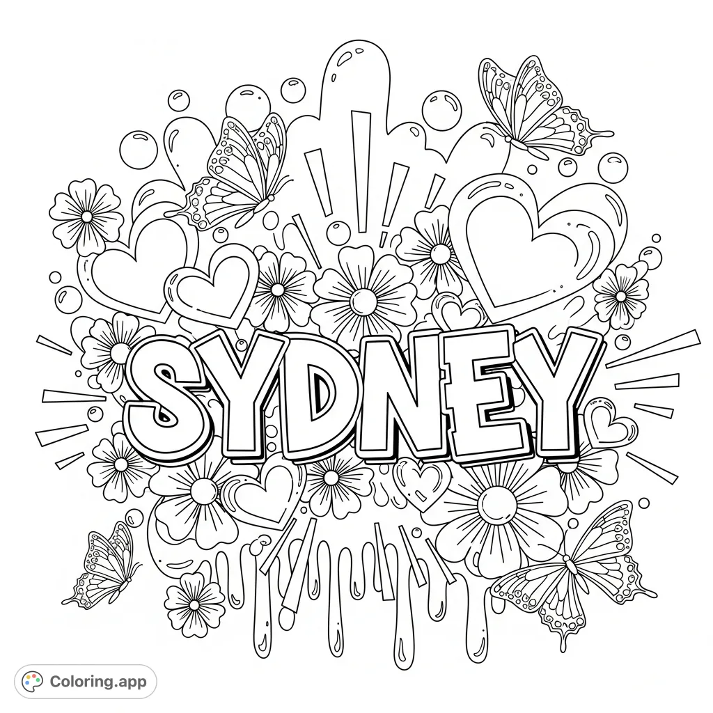 SYDNEY Graffiti Urban Art - Coloring.app