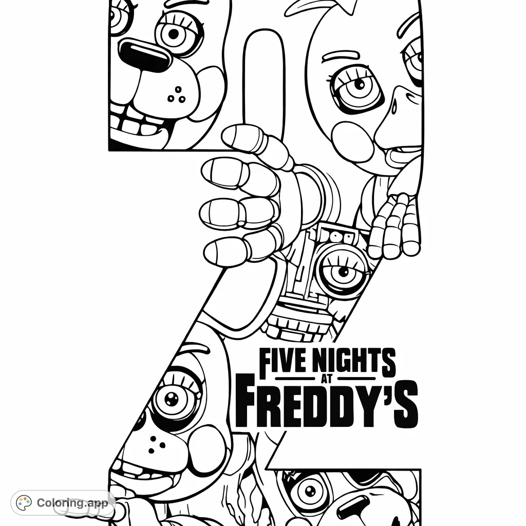 FNAF Animatronics Number Two - Coloring.app