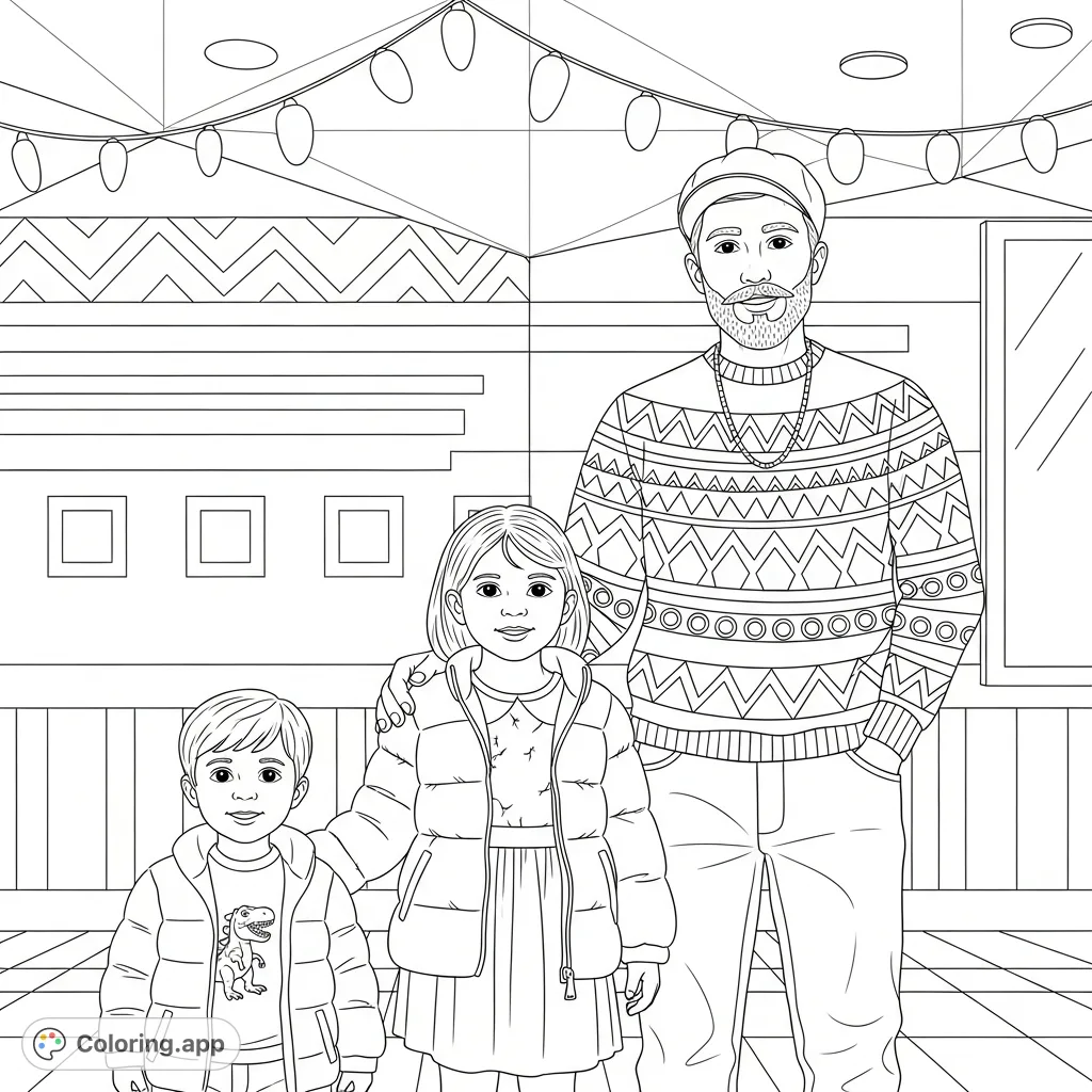 Family Hallway Portrait - Coloring.app
