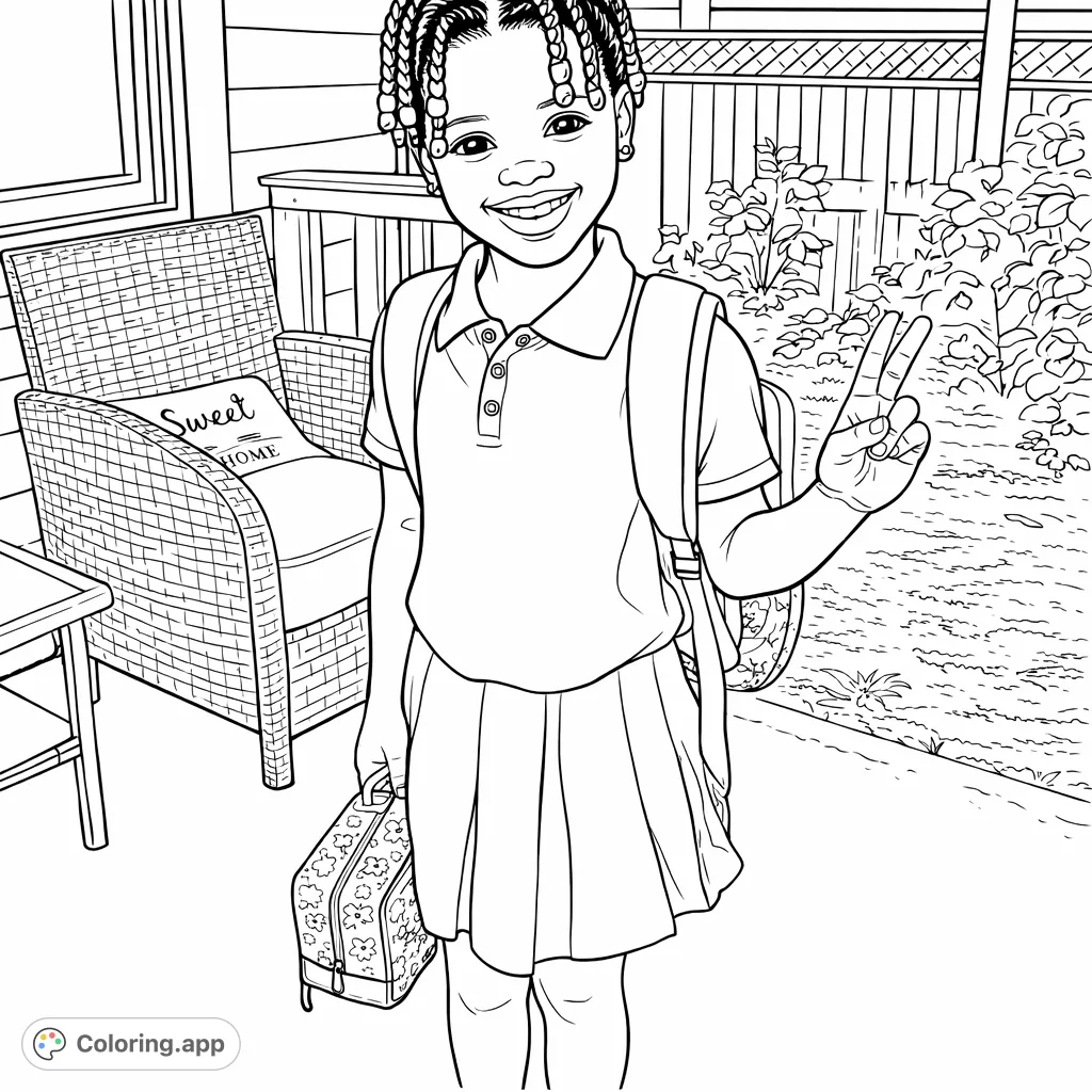 Happy Student's First Day - Coloring.app