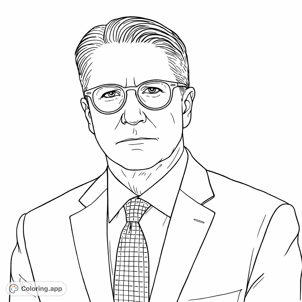 Distinguished Professional Portrait - Coloring.app
