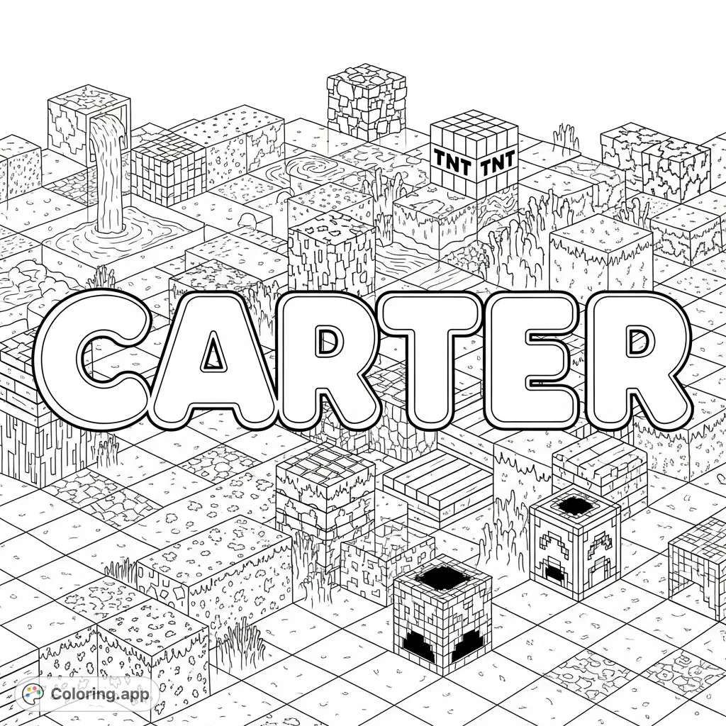 Carter's Block World Adventure - Coloring.app