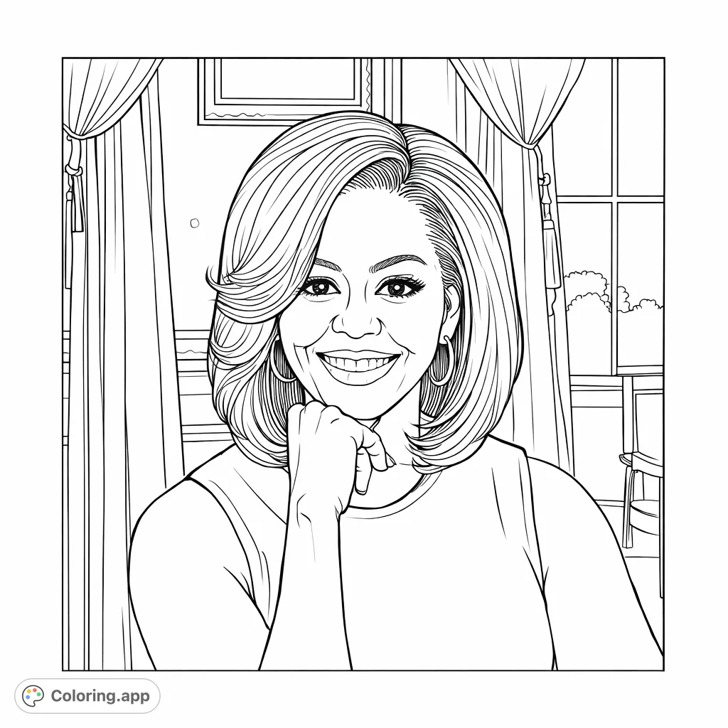 Inspirational Woman Portrait - Coloring.app