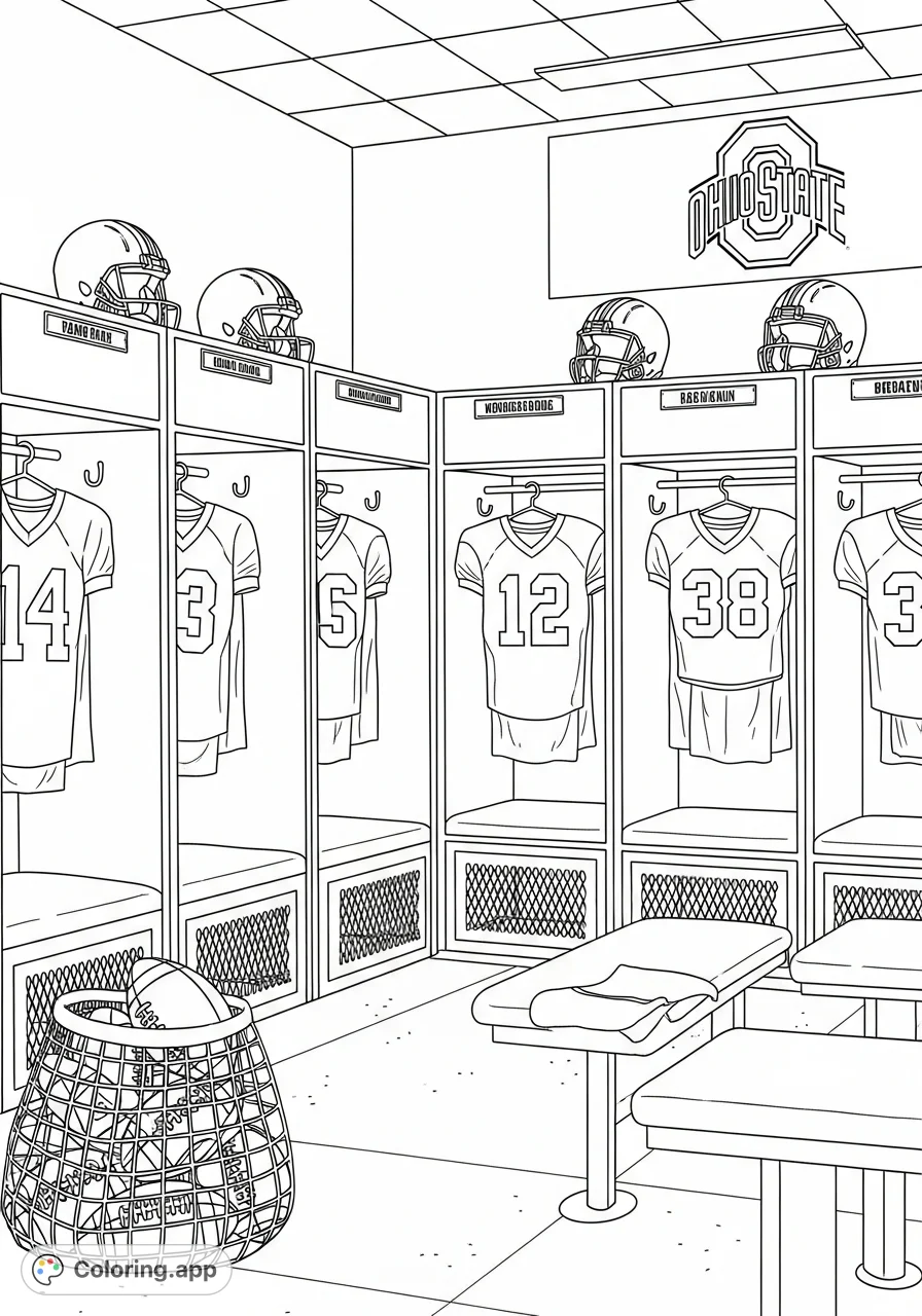 Ohio State Football Locker Room - Coloring.app