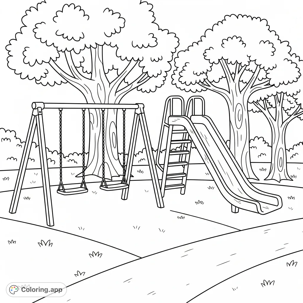 Park Playground Adventure - Coloring.app