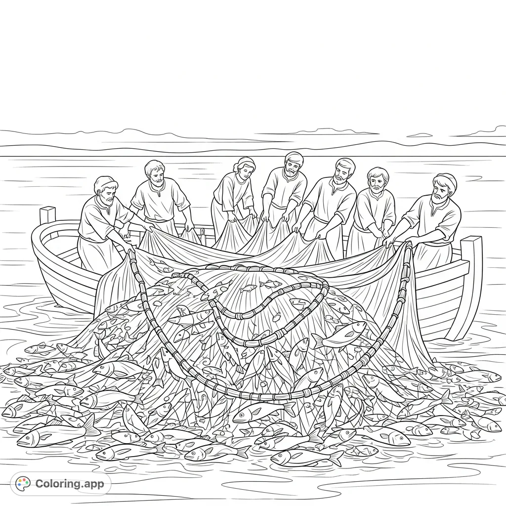 Miraculous Fish Catch - Coloring.app