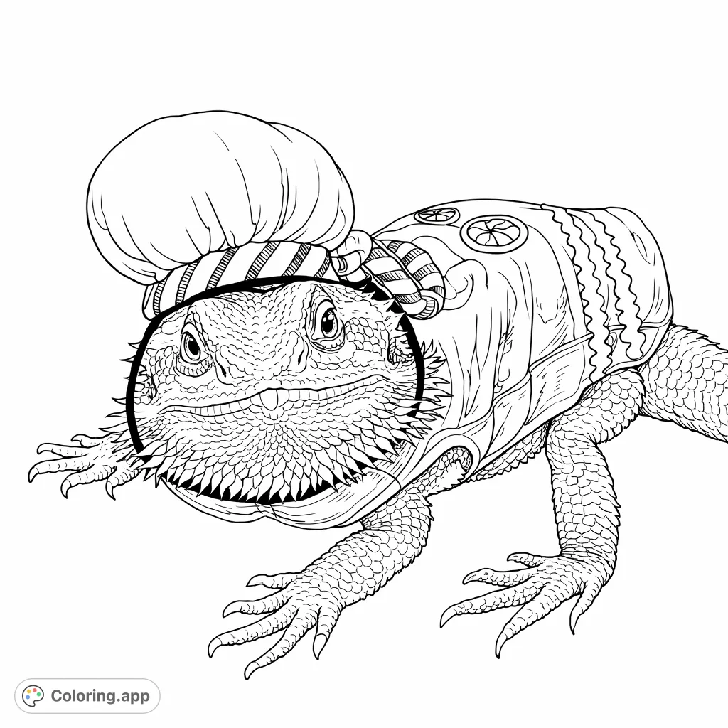 Gingerbread Dragon Chef - Coloring.app