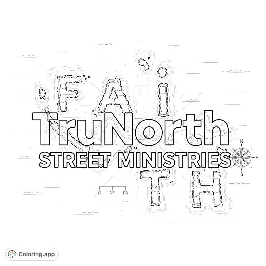 Nautical Faith Islands - Coloring.app