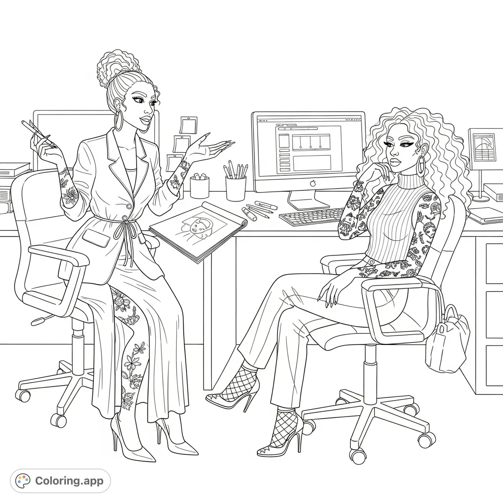 Graphic Design Office Sisters - Coloring.app