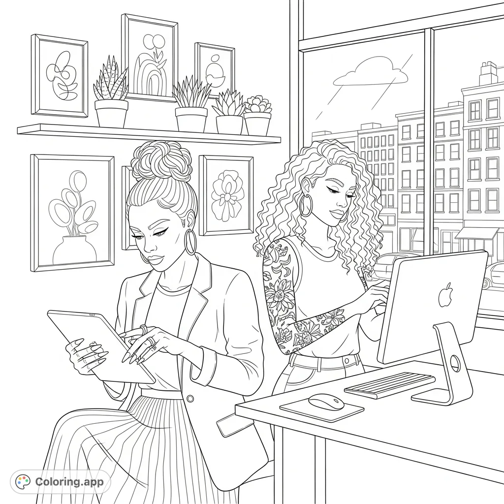 Graphic Designers City Office - Coloring.app