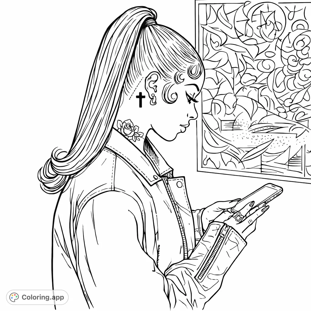 Modern Profile with Abstract Art - Coloring.app