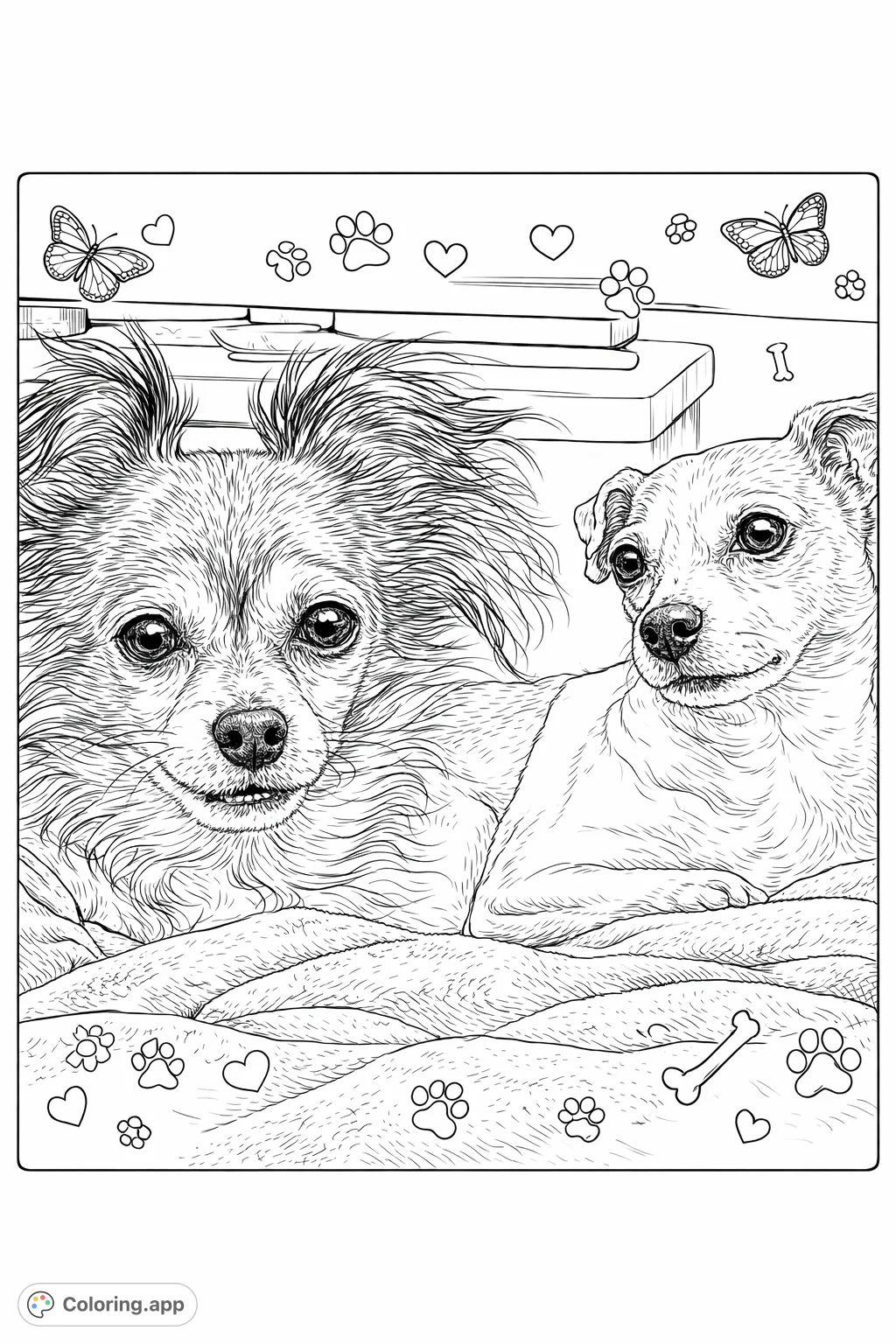 Cozy Canine Companions - Coloring.app