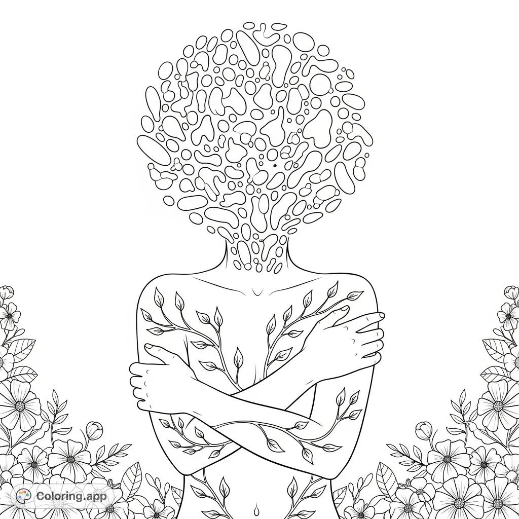 Inner Landscape Embrace - Coloring.app